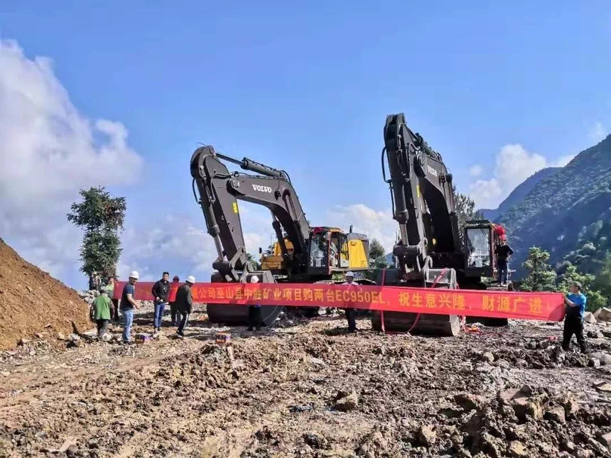 喜讯！沃尔沃超大型挖掘机EC950EL在湖北省重点工程交付_铁甲工程机械网
